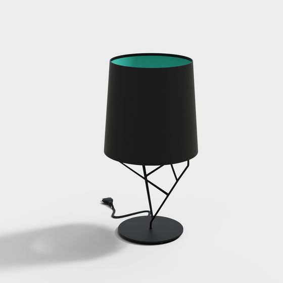 Stylish Low-Poly Table Lamp 3D model