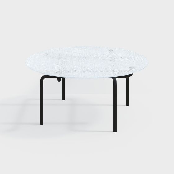 Elegant Low Polygon Round Table 3D model for Modern Spaces