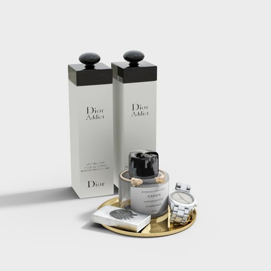 Elegant Dior Addict Perfume 3D model for Modern Aesthetics