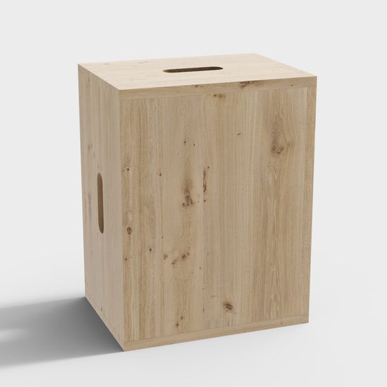 Wooden Storage Box 3D model for Modern Aesthetics