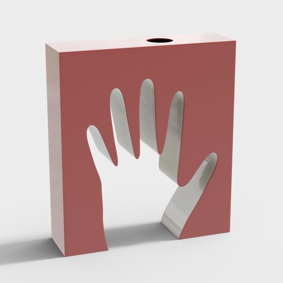 Handprint Cube 3D model