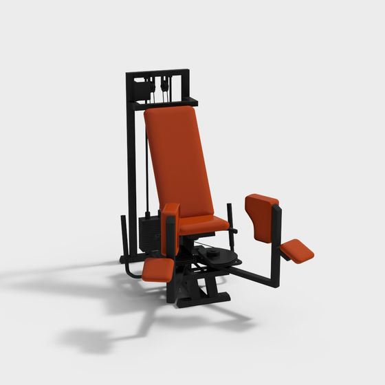 Stylish Low-Poly Fitness Chair 3D model