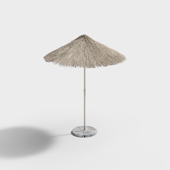 Low Poly Woven Beach Umbrella 3D model