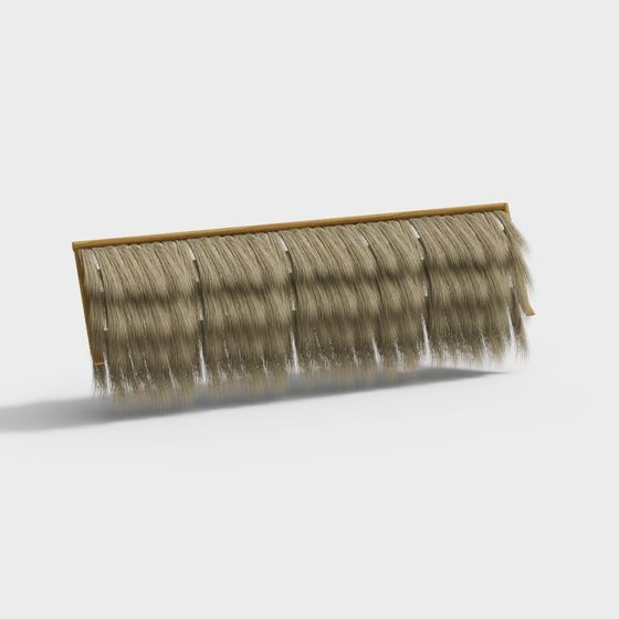 Unique Low-Poly Broom 3D Model – Wooden Handle Design