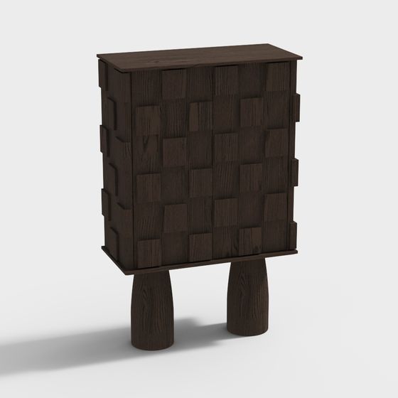 Modular Wooden Cabinet 3D model