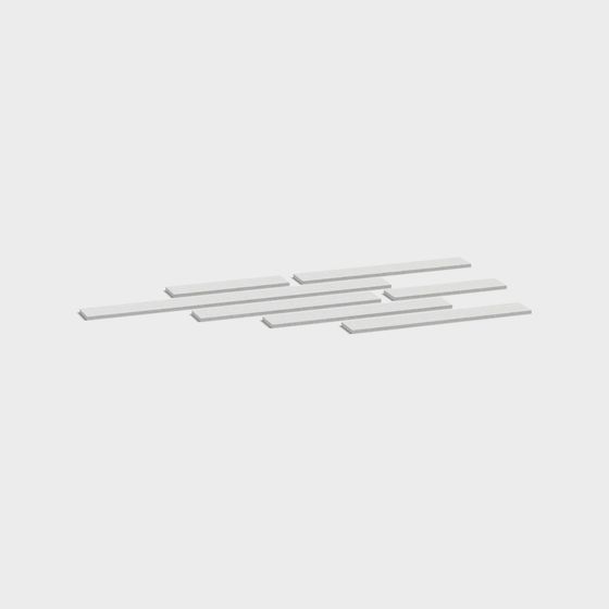 Urban Strips Low-Poly Architectural Element 3D model
