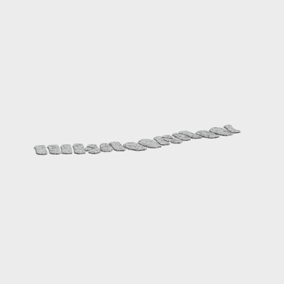 Realistic Cobblestone Road 3D model