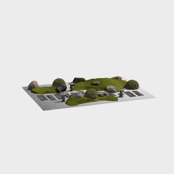 Zen Garden 3D Model for Tranquil Spaces