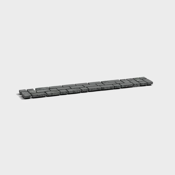 Low-Poly Slate Pathway 3D Model – Textured Stone Path