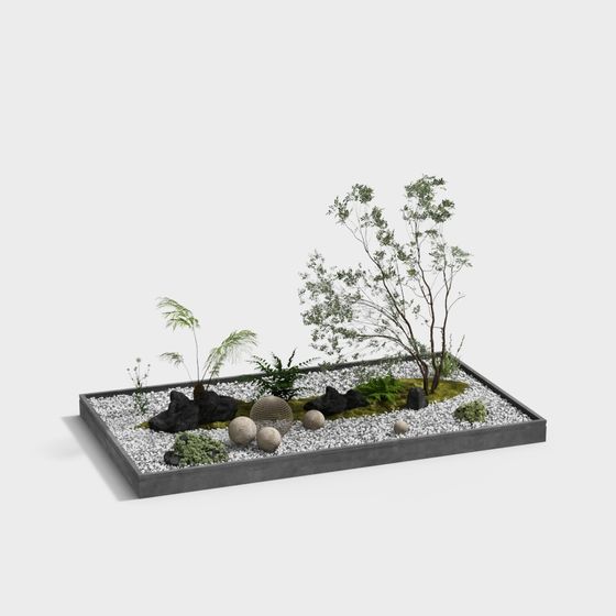 Zen Garden 3D model - Tranquil Landscape