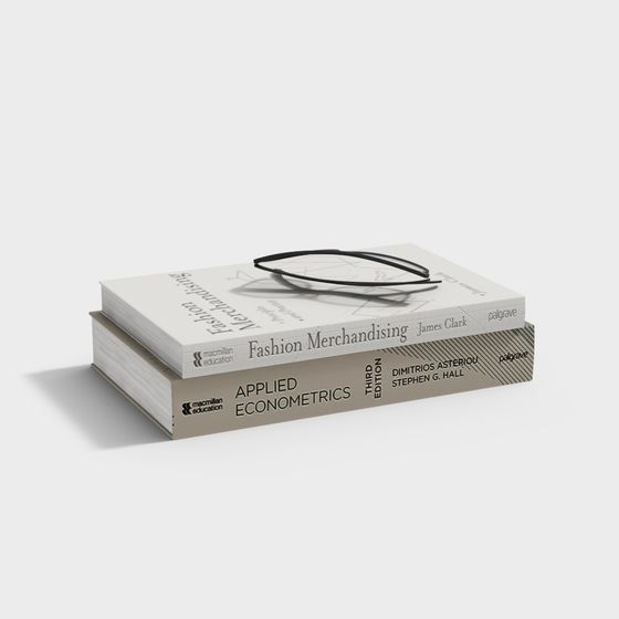 Low Poly Academic Book Stack 3D model