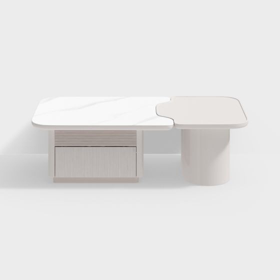 Sleek Low-Poly Coffee Table 3D Model