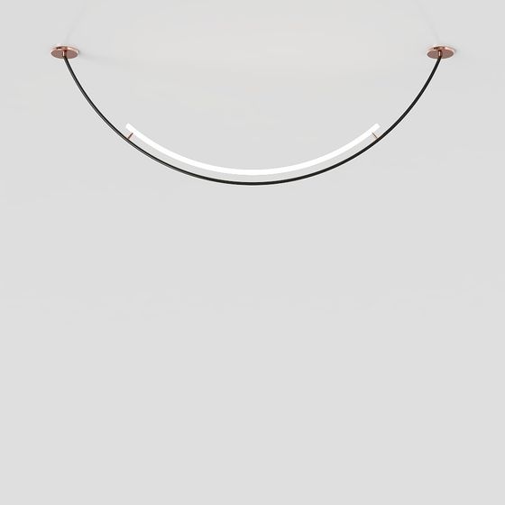 Curved Light Low-Polygon 3D model
