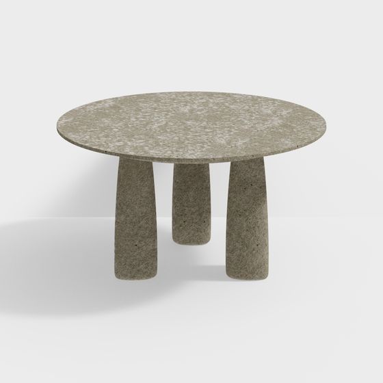 Poliform MONOLITH Dining Table 3D Model – Brown Contemporary Free