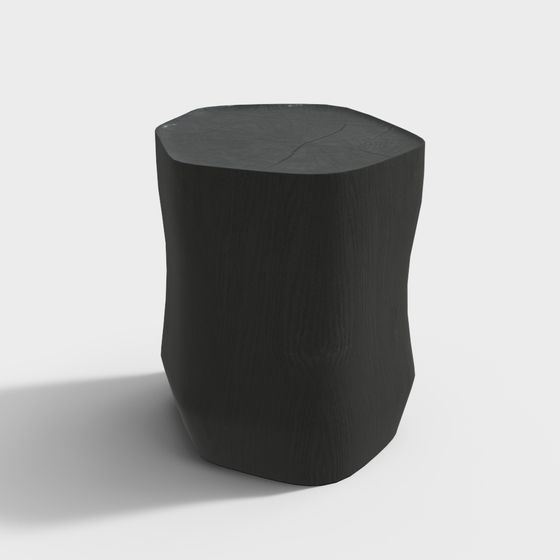 Natural Stool 3D Model – Low-Poly Wood Texture