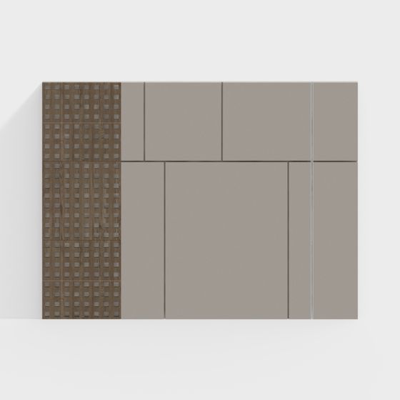 Contemporary Low-Poly Wall Panel 3D Model
