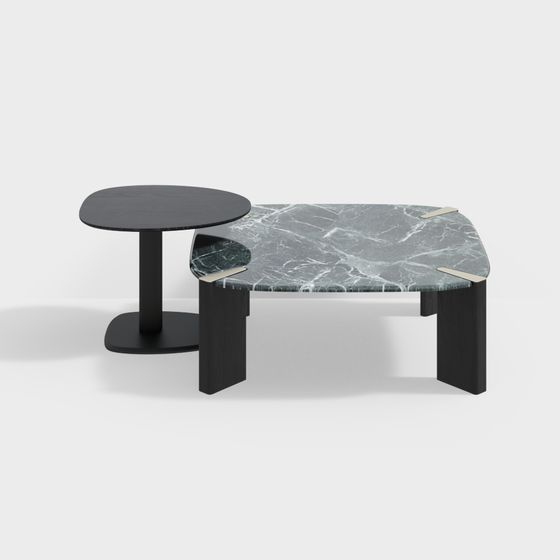 Elegant Minimalist Low-Poly Coffee Table 3D Model
