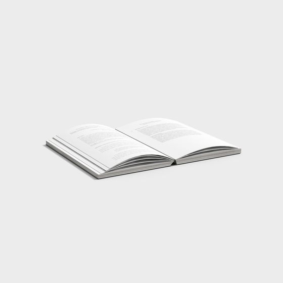 Minimalist Open Book 3D model
