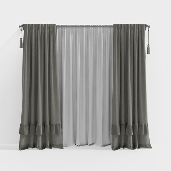 Elegant Drapes 3D model