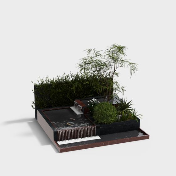 Elegant Urban Garden 3D Model for Creative Projects