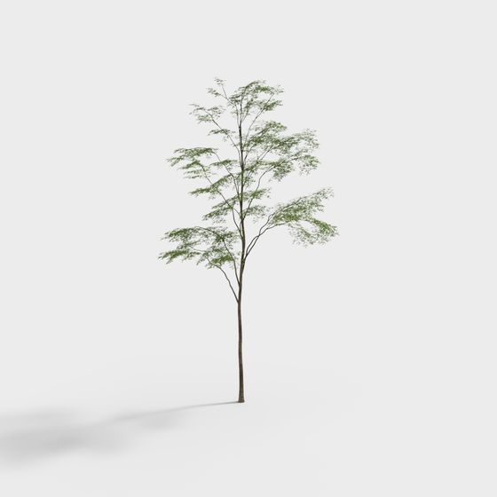 Vibrant Low-Polygon Tree 3D Model
