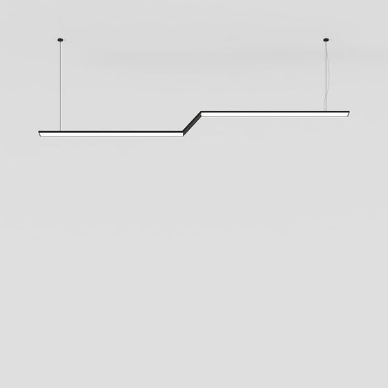 Line Art Pendant Light 3D Model – Modern Minimalist Design