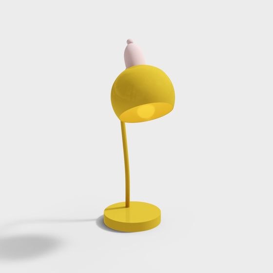 Stylish Low-Poly Table Lamp 3D Model – Colorful Lighting