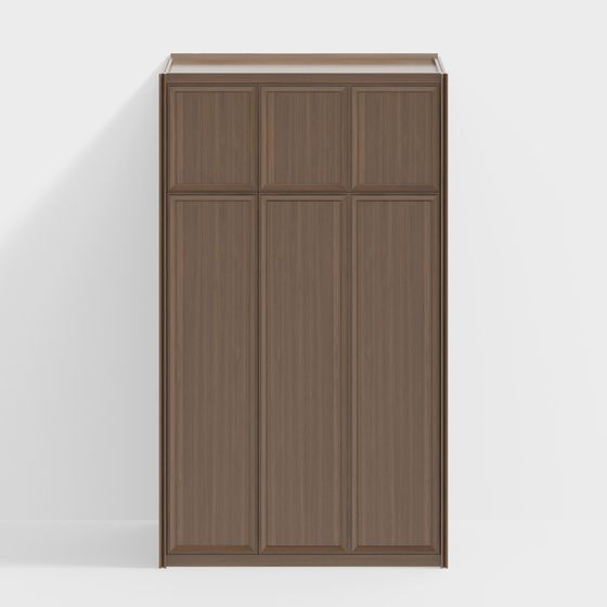 Elegant Low-Poly Wardrobe 3D model