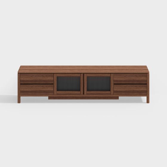 Stylish Low-Polygon TV Cabinet 3D model