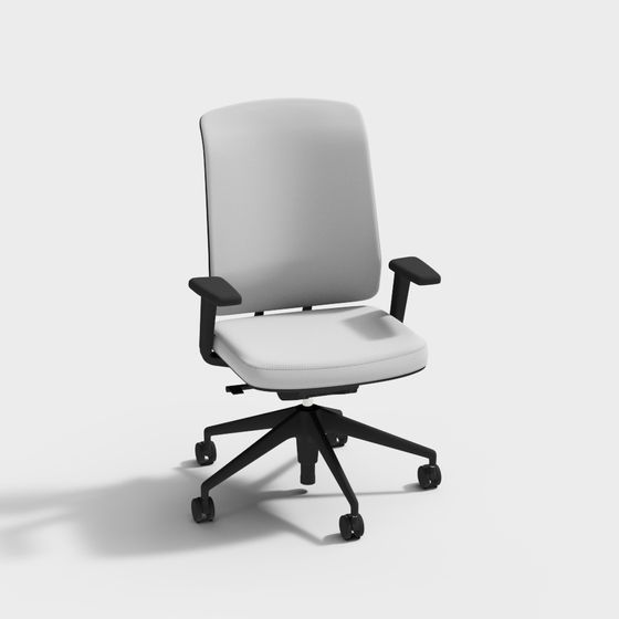 Modern Minimalist Office Chair 3D Model – Nordic Style