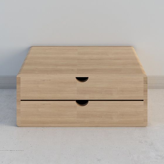 Stylish Wooden Drawer Cabinet 3D model for Creative Projects