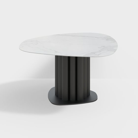 Elegant Low-Polygon Round Table 3D Model for Modern Spaces