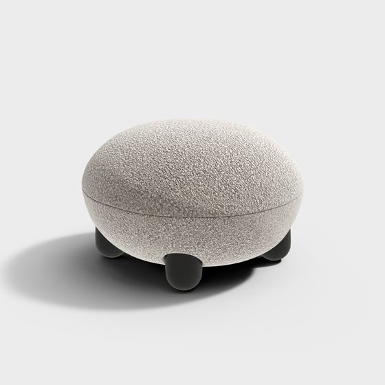 Roundy Ottoman 3D model for Modern Interiors