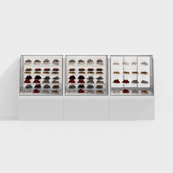 Elegant Dessert Display Case 3D model for Creative Spaces
