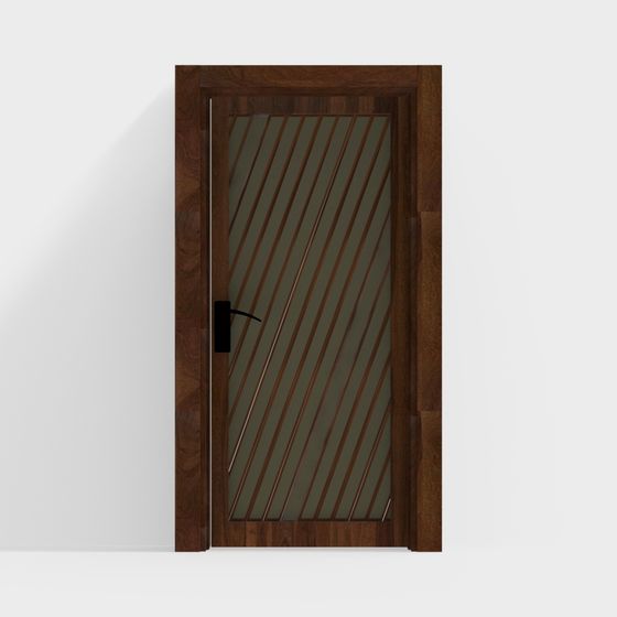 Diagonal Striped Door 3D model