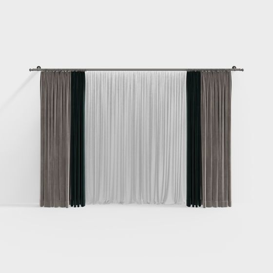 Modern Drapes 3D model