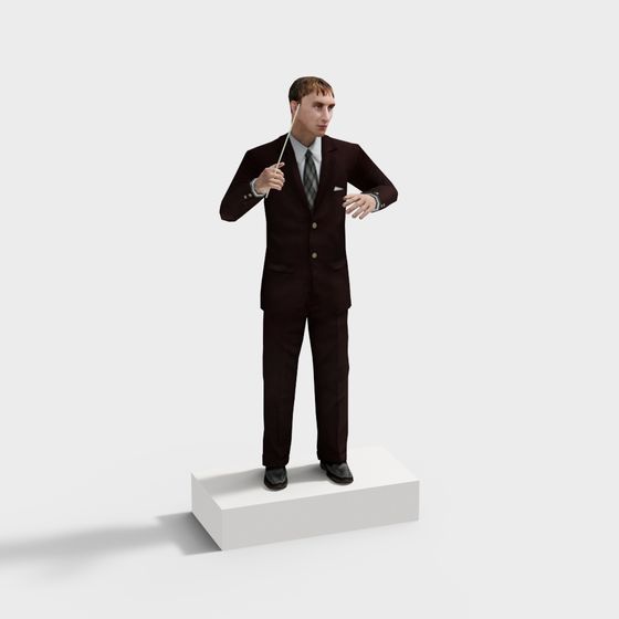 Elegant Conductor 3D Model for Creative Projects