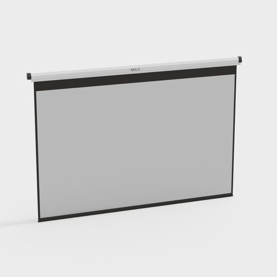 Minimalist Electric Projection Screen 3D model
