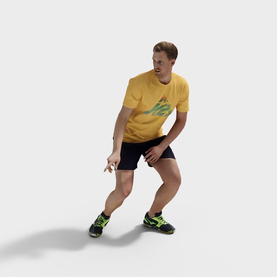 Dynamic Running Man 3D Model for Creative Projects
