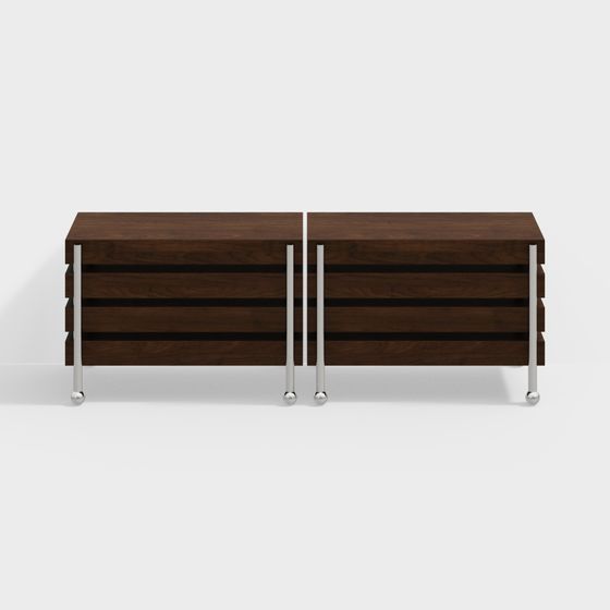 Contemporary City Window TV Stand 3D model