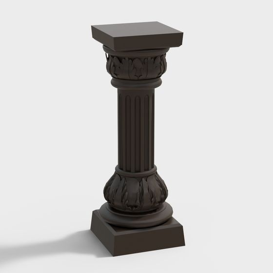 Roman Column Base 3D model in Low-Poly Design