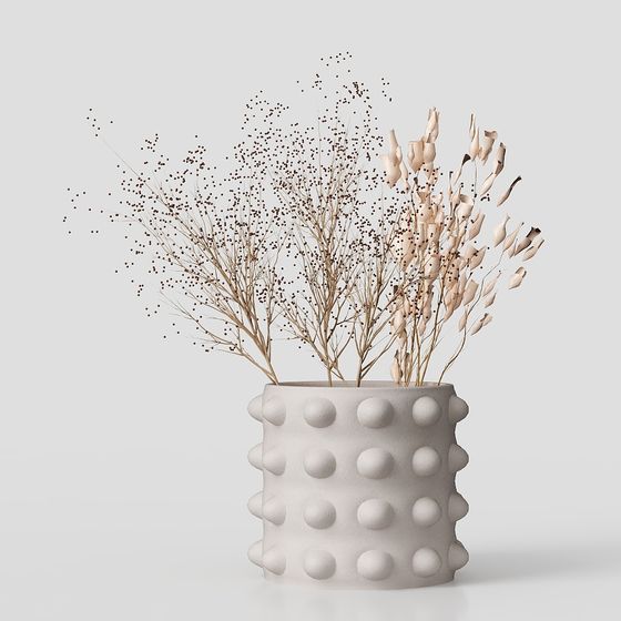 Stylish Spot Pattern Vase 3D model for Creative Projects