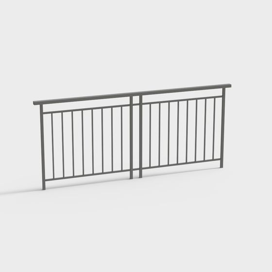Urban Low-Poly Railing 3D model