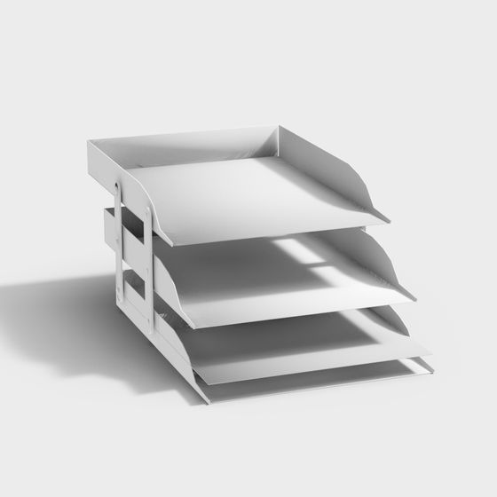 Elegant File Rack 3D model for Modern Spaces