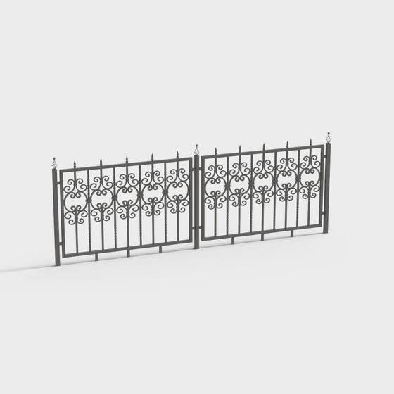 Elegant Iron Gate 3D model for Design Projects