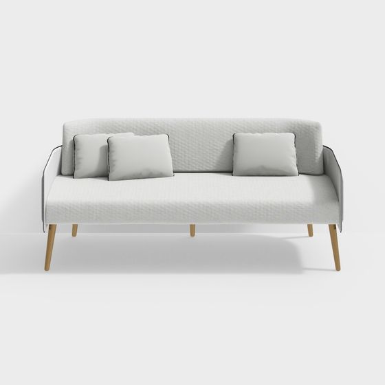 Modern L-Shaped Lounge 3D Model – Free Resource