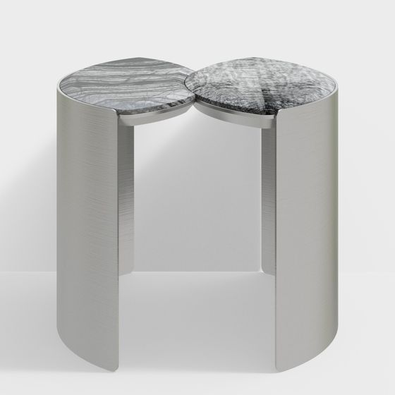 Hyperbolic Metal Side Table 3D model