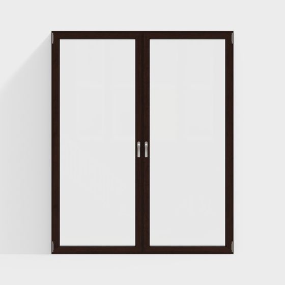 Elegant Double Door 3D model for Modern Spaces