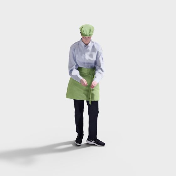 Stylish Chef 3D Model for Creative Projects
