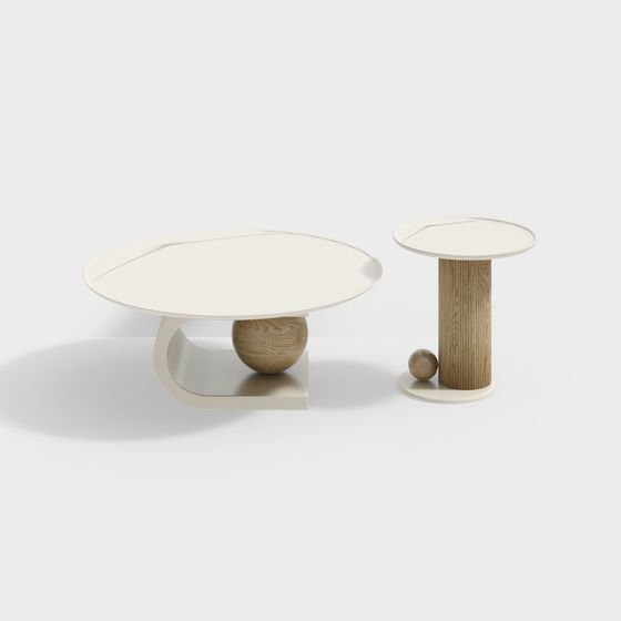 Streamlined Coffee Table 3D model for Modern Spaces